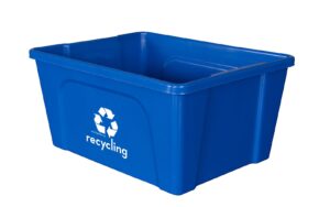 recycling rules wholesale low-profile 3 gallon deskside recycling bin container, perfect for office paper and home recycling, eco-friendly bpa-free, in blue, 25-pack