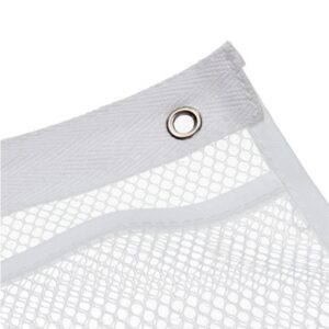 ALYER 6 Storage Pockets Hanging Mesh Shower Caddy,Space Saving Bathroom Accessories and Quick Dry Bath Organizer,White