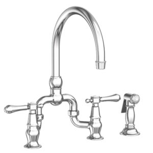 kitchen bridge faucet with side spray - 9459 - polished chrome - chesterfield