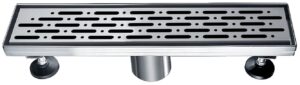 dawn lro120304 contemporary rio orinoco river series linear shower drain, 12"