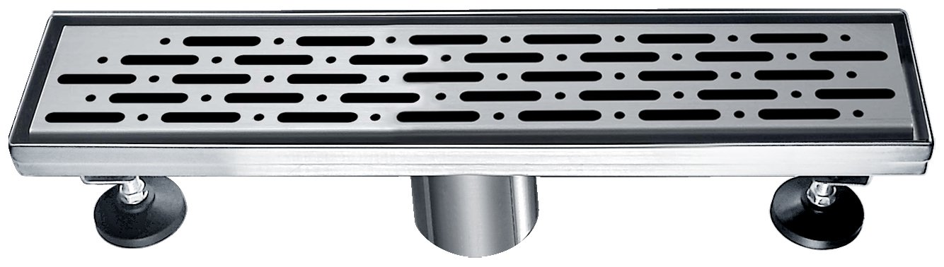 Dawn LRO120304 Contemporary Rio Orinoco River Series Linear Shower Drain, 12"