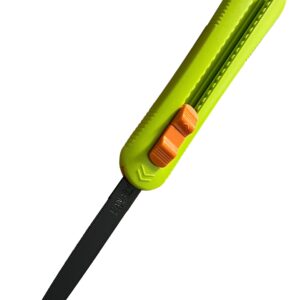 CANARY Box Cutter Retractable Blade, Safety Corrugated Cardboard Cutter Knife [Non-Stick Fluorine Coating Blade], Made in JAPAN, Green (DC-30F-1)