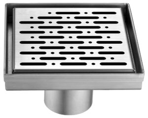 dawn lro050504 contemporary rio orinoco river series square shower drain, 5"