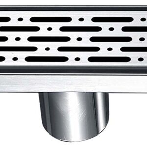 Dawn LRO240304 Contemporary Rio Orinoco River Series Linear Shower Drain, 24"