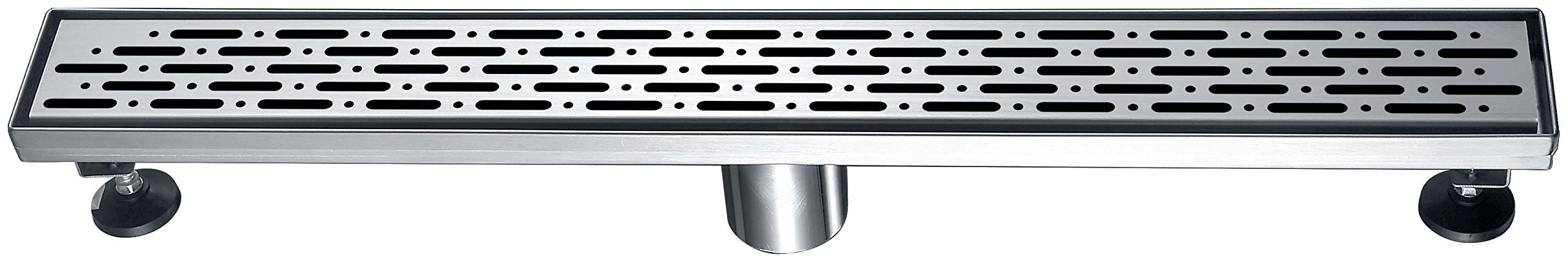 Dawn LRO240304 Contemporary Rio Orinoco River Series Linear Shower Drain, 24"