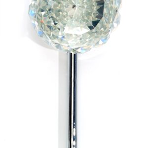 Richelieu Hardware RH5330201101140 4 1/16-inch (103 mm) Contemporary Metal Coat Hook, Chrome and Crystal Finish