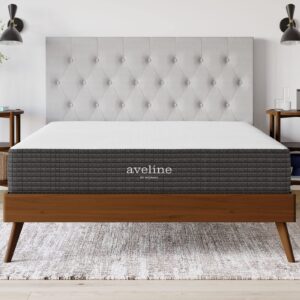 modway aveline gel infused memory mattress with certipur-us certified foam, king, white