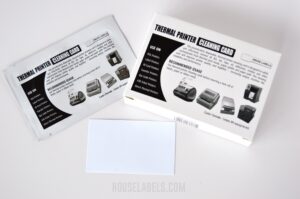 houselabels 2.1" x 3.425" thermal printer cleaning cards for printheads compatible with dymo, brother, zebra and other thermal printers, 1 box of 25 cleaning cards