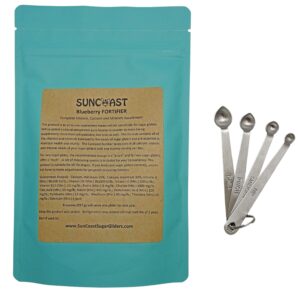 suncoast sugar gliders blueberry fortifier complete vitamins and calcium with free stainless steel measuring spoons