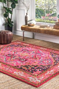 nuloom vintage mackenzie accent rug, 3x5, violet pink