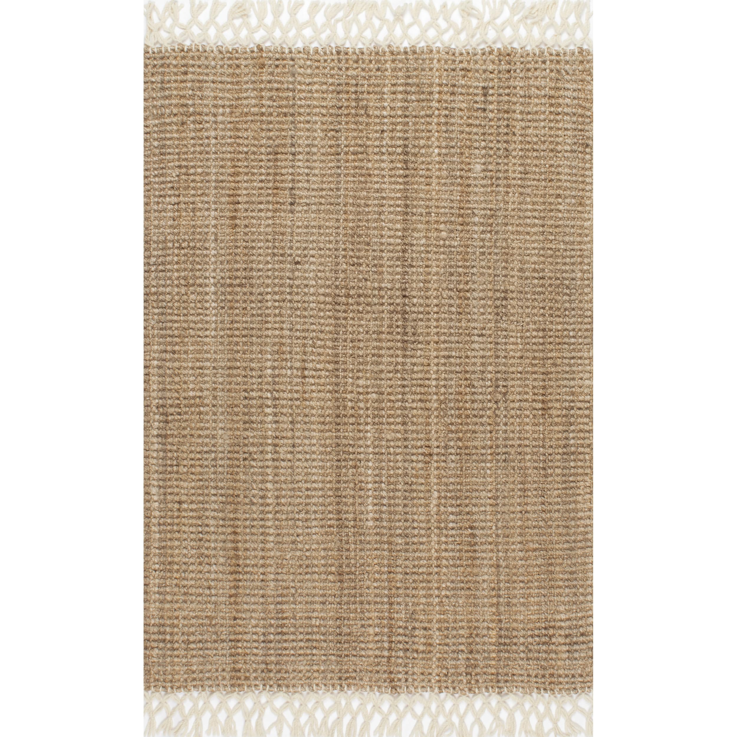 nuLOOM Raleigh Farmhouse Jute Tasseled Area Rug, 4x6, Natural