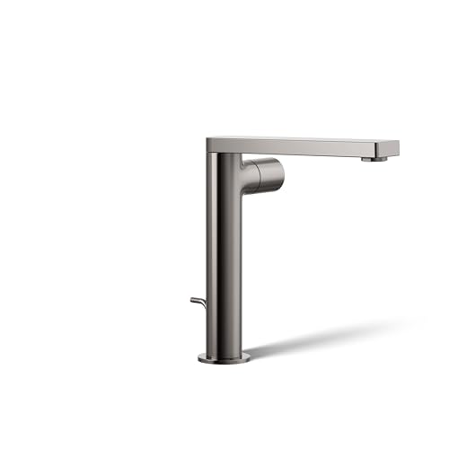 KOHLER K-73159-7-TT Composed Tall Single-Handle Bathroom Sink Faucet with Cylindrical Handle, Titanium