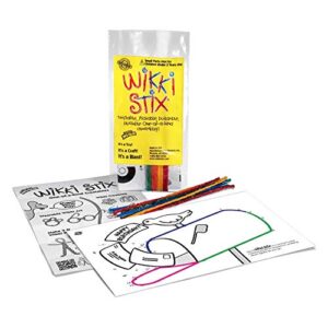 WIKKI STIX Birthday Fun Favors, pack of 20 individual fun favors, each with 12 and a birthday themed play sheet, Made in the USA