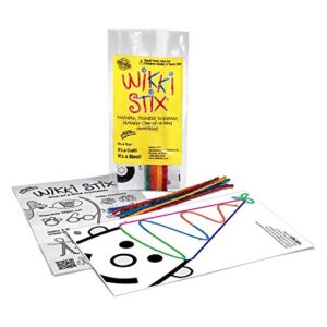 WIKKI STIX Birthday Fun Favors, pack of 20 individual fun favors, each with 12 and a birthday themed play sheet, Made in the USA