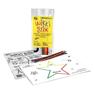 WIKKI STIX Birthday Fun Favors, pack of 20 individual fun favors, each with 12 and a birthday themed play sheet, Made in the USA