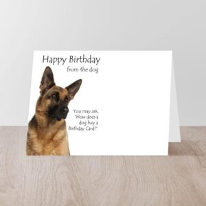 CafePress From The German Shepherd Birthday Card Folded Greeting Card Glossy