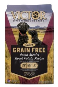 victor super premium dog food – grain free lamb meal & sweet potato recipe - dry dog food for dogs of all life stages – high protein dry dog food for all normally active dogs, 30 lb