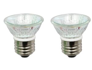 anyray a1875y (2-bulbs) hr16 120v 25w e27/e26 mr-16 25 watt jdr c halogen bulb lamp hr 16 with lens (25 watts)