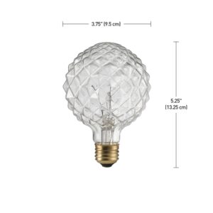 Globe Electric 84637 Designer 40W Crystal Design Bulb