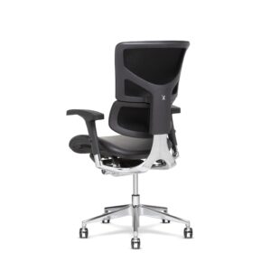 X-Chair X4 High End Executive Chair, Black Leather - Ergonomic Office Seat/Dynamic Variable Lumbar Support/Floating Recline/Stunning Aesthetic/Adjustable/Perfect for Office or Boardroom