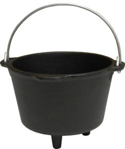 king kooker ci3cfs 3 cup seasoned small cast iron pot, os, multi