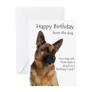 cafepress from the german shepherd birthday card folded greeting card glossy