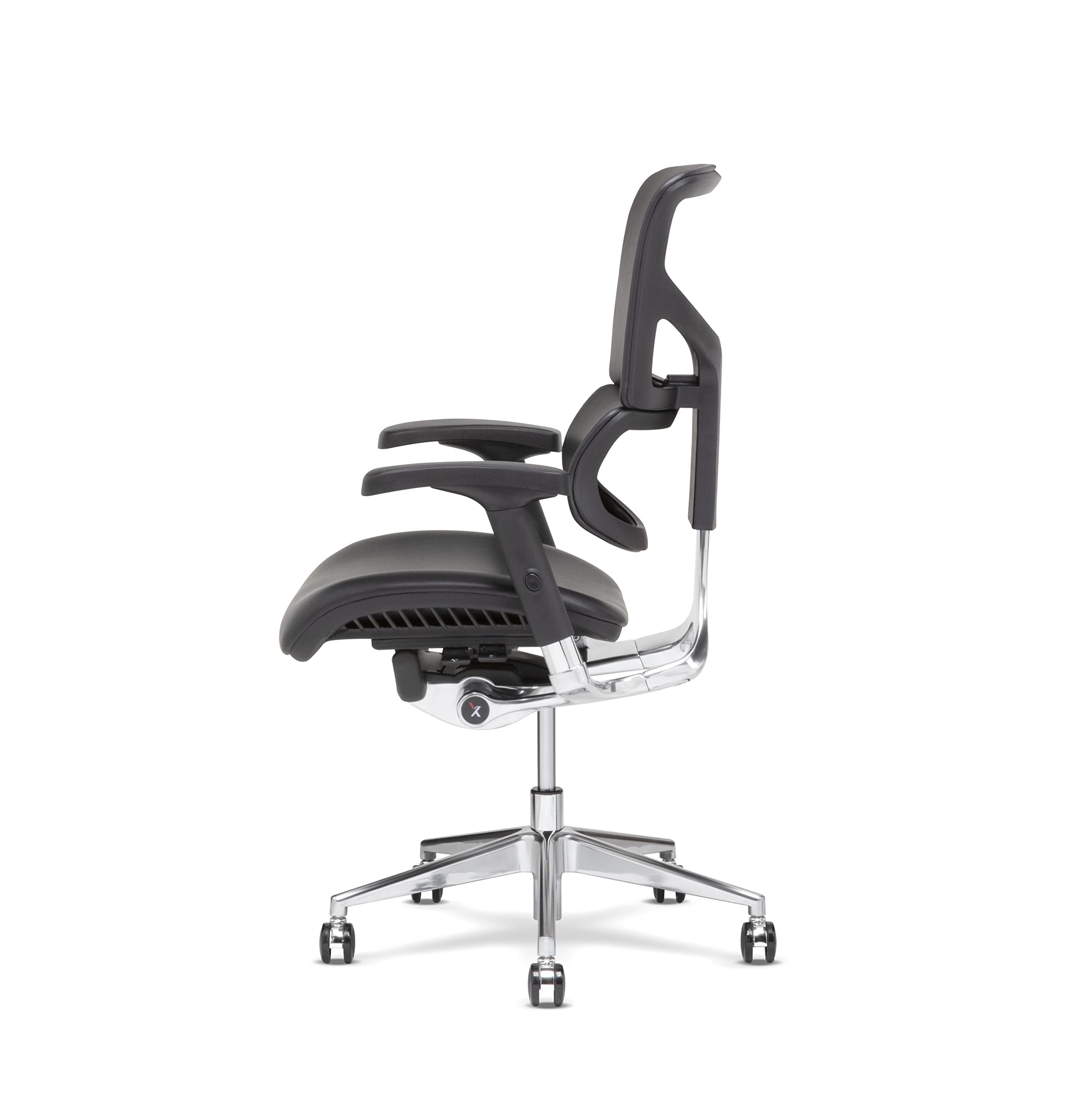 X-Chair X4 High End Executive Chair, Black Leather - Ergonomic Office Seat/Dynamic Variable Lumbar Support/Floating Recline/Stunning Aesthetic/Adjustable/Perfect for Office or Boardroom