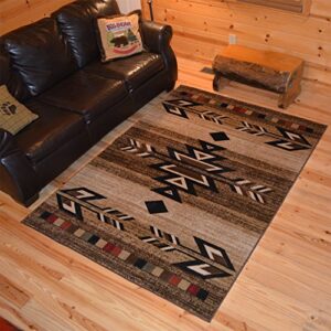 rustic lodge, southwestern 2x3 area rug, 26"x39" multi 7611