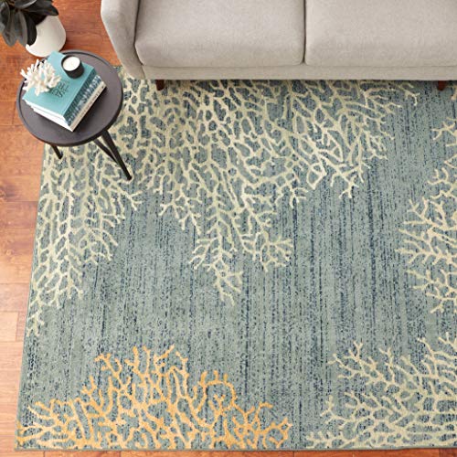 Mohawk Home Coral Reef Coastal Area Rug, 7'6"x10', Blue