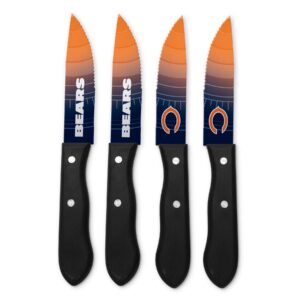 sports vault nfl chicago bears steak knive set , 9.75"