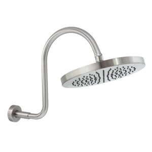 modona 10” rain shower head and “s” long shower arm with flange – satin nickel - 5 year warrantee