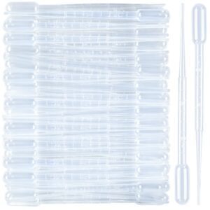 teenitor 200pcs 2ml disposable pipettes plastic transfer pipettes eye dropper plastic pipettes dropper for science experiments, essential oil blending, crafting