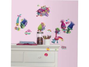 roommates dreamworks trolls peel and stick wall decals by roommates, rmk3400scs