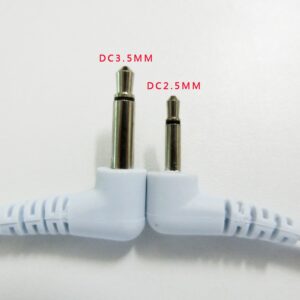 2pcs Breast & Ear Clip Electrode Lead Wires Jack DC 3.5mm Replacement Cables (DC Head 3.5mm)