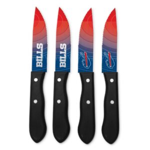 sports vault nfl buffalo bills steak knive set , 9.75"