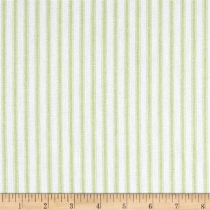 premier prints classic ticking stripe kiwi, fabric by the yard