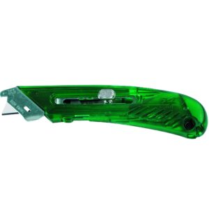 box usa bkn116 1 s4 safety cutter utility knife, right handed, green (pack of 12)