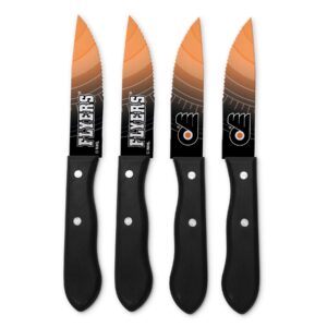 sports vault nhl philadelphia flyers steak knive set