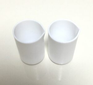 set of 2 ptfe teflon beaker, 30 ml, crucible, cup, for chemistry & biology lab