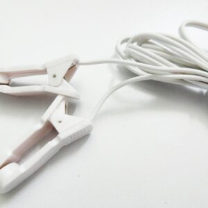 2pcs Breast & Ear Clip Electrode Lead Wires Jack DC 3.5mm Replacement Cables (DC Head 3.5mm)