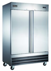 xiltek 54" commercial two door freezer, all stainless steel, 49 cu.ft reach-in freezer for restaurant, bar, shop, food