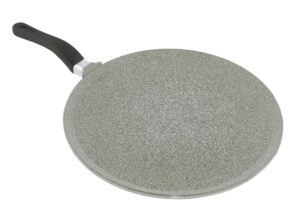 mopita 32cm/12.6" non-stick cast aluminum crepe pan, large, grey