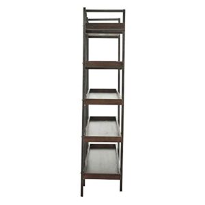 Signature Design by Ashley Starmore Urban Industrial 76" Bookcase with 5 Fixed Shelves, Brown