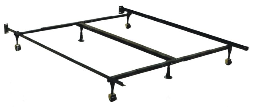 GTU Furniture Adjustable Steel Metal Bed Frame, for Box Spring & Mattress Set, Fits Twin/Full/Queen (Twin/Full/Queen)