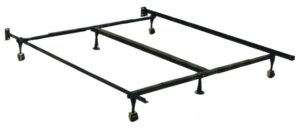 gtu furniture adjustable steel metal bed frame, for box spring & mattress set, fits twin/full/queen (twin/full/queen)