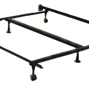 GTU Furniture Adjustable Steel Metal Bed Frame, for Box Spring & Mattress Set, Fits Twin/Full/Queen (Twin/Full/Queen)