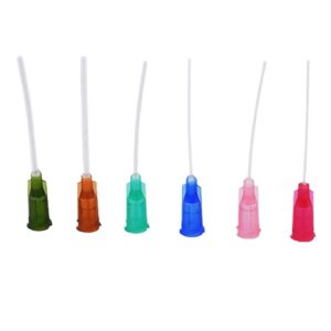 glue dispensing needle 14g~25g pp flexible needle,needle tube length 1.5" 100 pcs mixed size