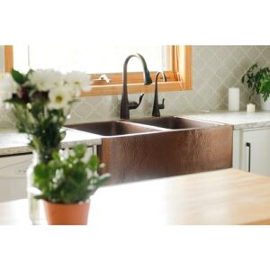 33" x 22" double bowl kitchen sink