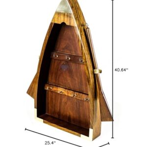 Nagina International Nautical Handcrafted Boat Key Cabinet with Key Hooks | Maritime Home Decor Products