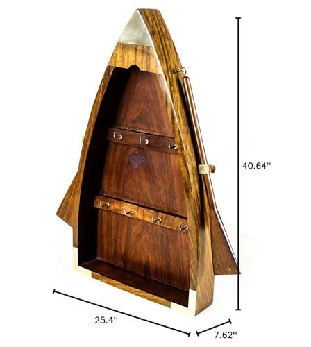 Nagina International Nautical Handcrafted Boat Key Cabinet with Key Hooks | Maritime Home Decor Products